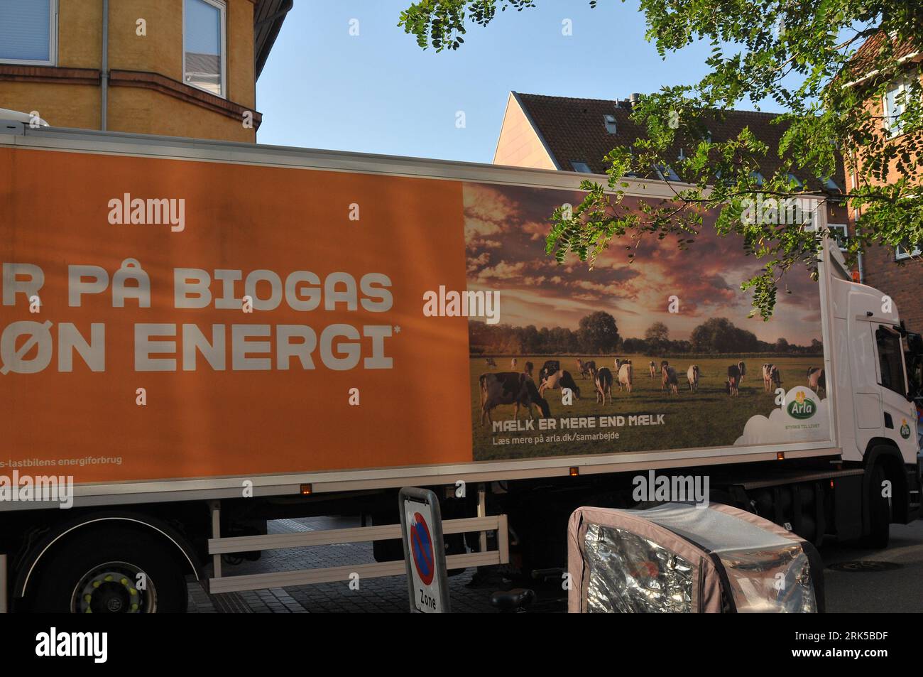 Kastrup/Copenhagen/Denmark/24 August 2023/Arla milk products delivery ...