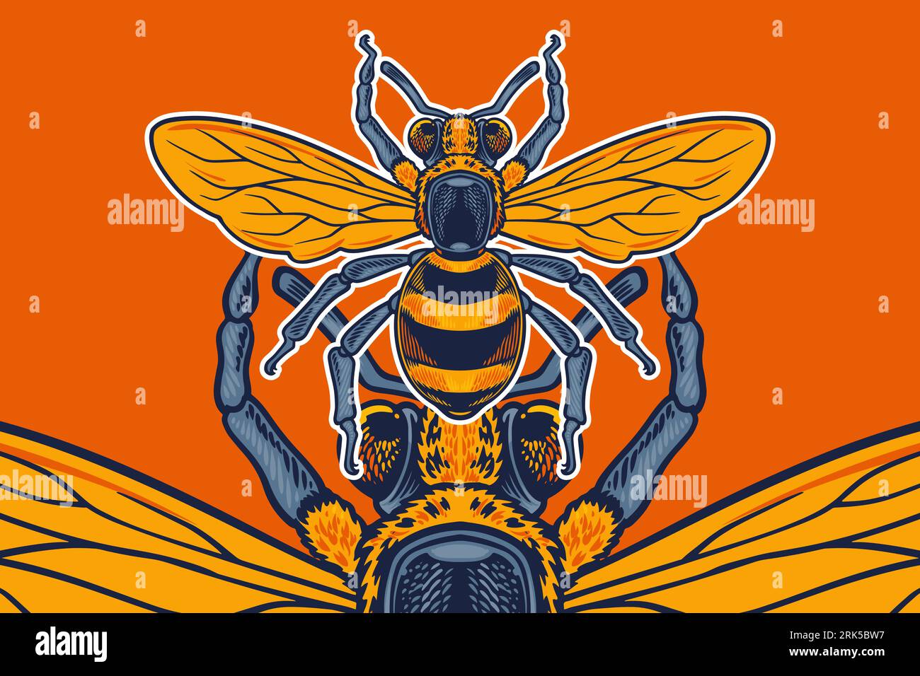 wasp mascot vector illustration cartoon style Stock Vector Image & Art ...