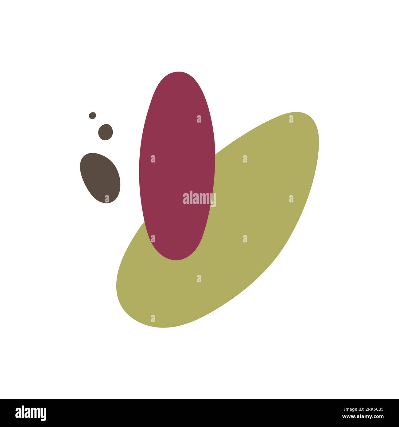 Abstract shapes fruit inspiration. Hand drawn organic shapes. Vector ...