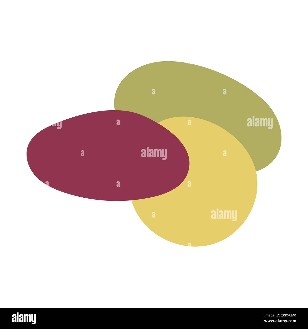 Abstract shapes fruit inspiration. Hand drawn organic shapes. Vector ...