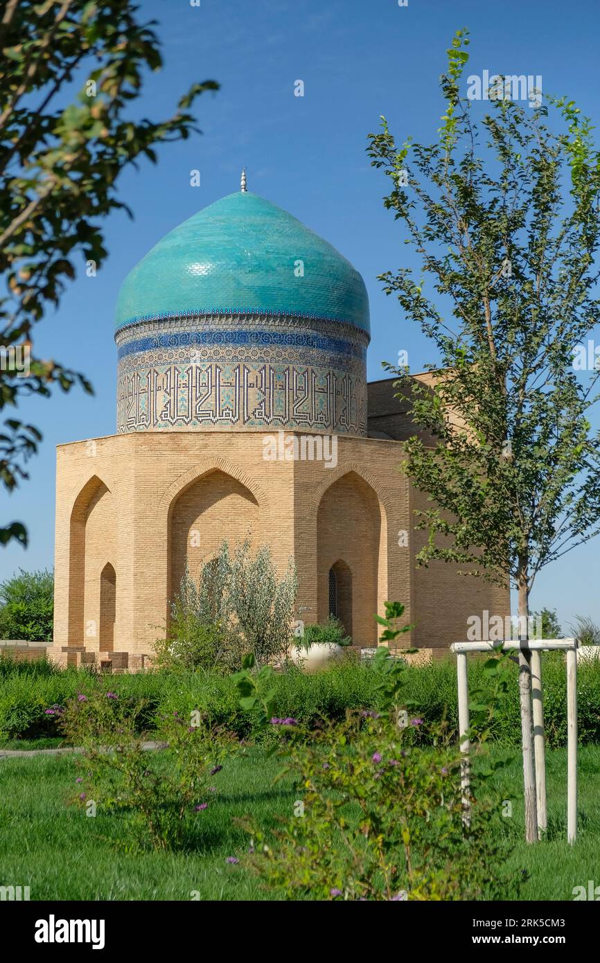 Turkestan, Kazakhstan - August 23, 2023: The Mausoleum of Khoja Ahmed ...