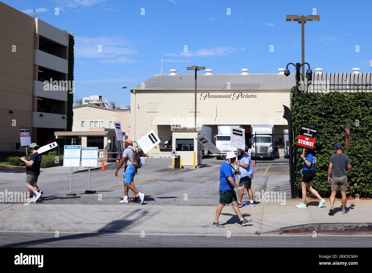 A group of Union members have gathered on the picket line in a show of ...