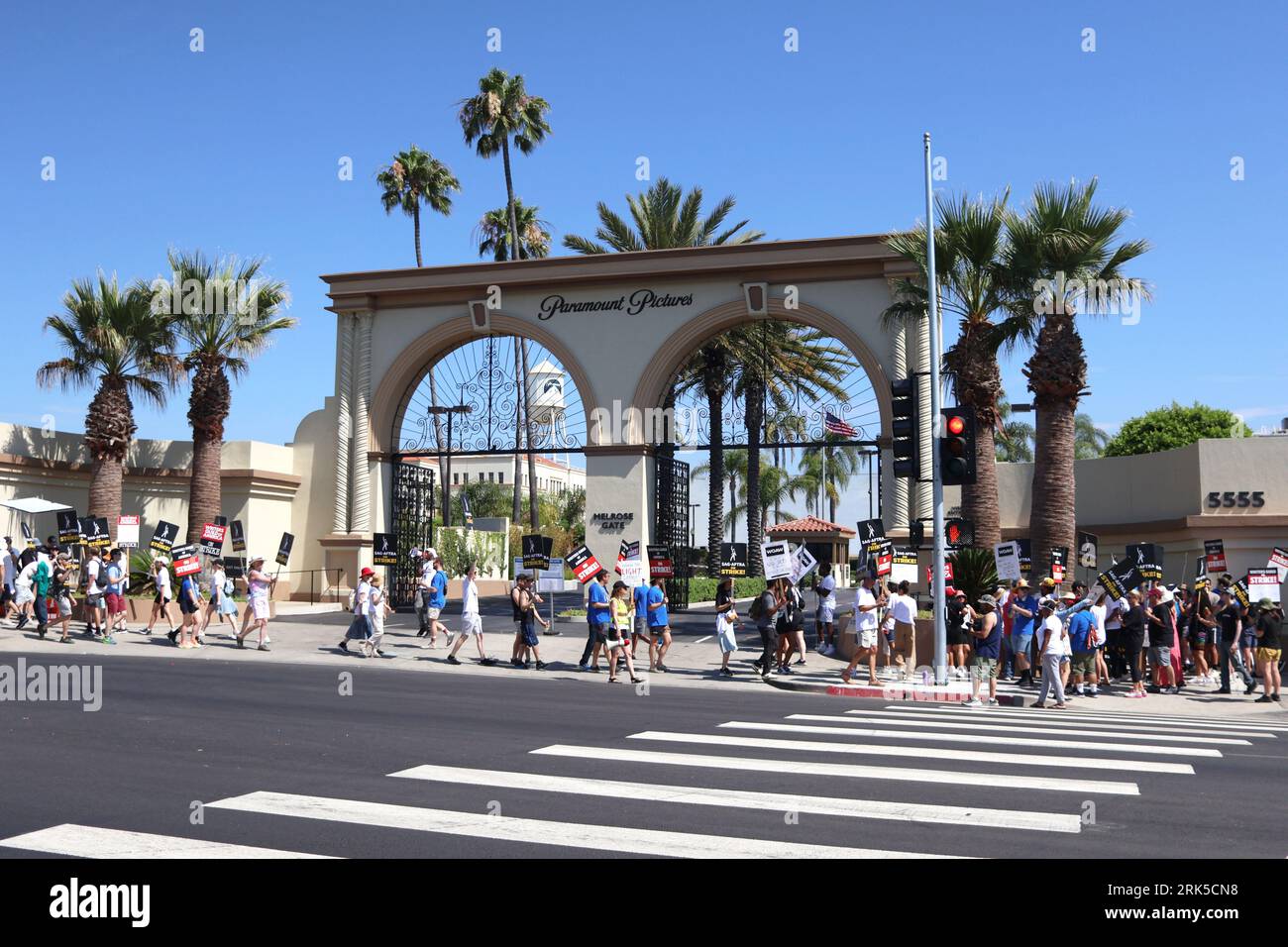 A group of Union members have gathered on the picket line in a show of ...