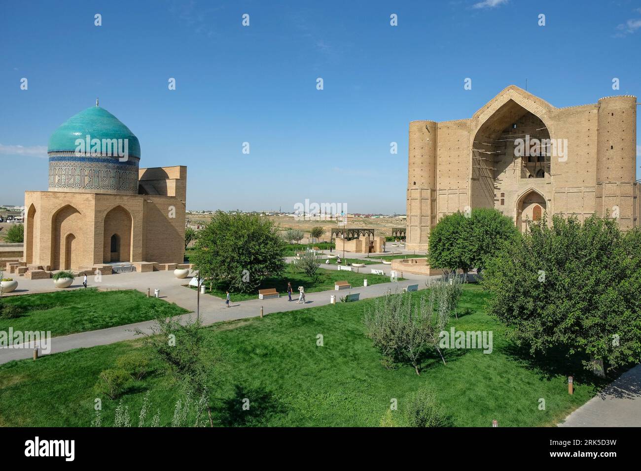 Turkestan, Kazakhstan - August 23, 2023: The Mausoleum of Khoja Ahmed ...