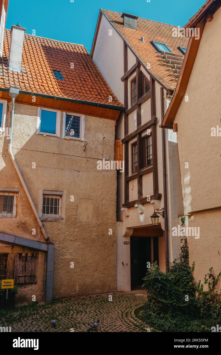 Old national German town house. Old Town is full of colorful and well ...