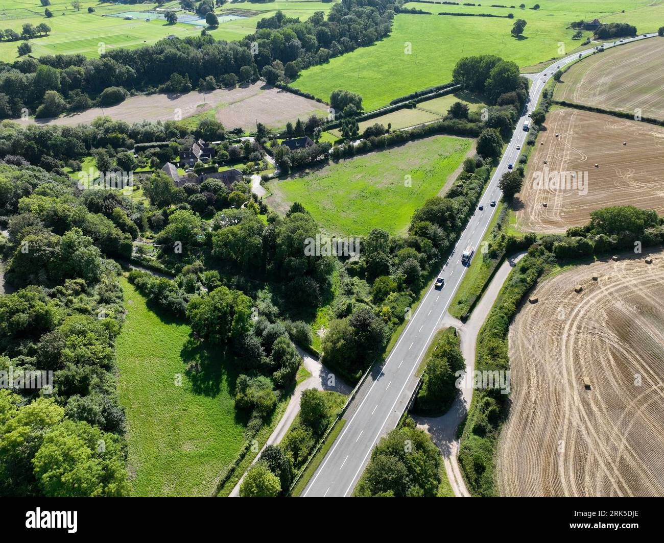 Busy road through countryside hi-res stock photography and images - Alamy