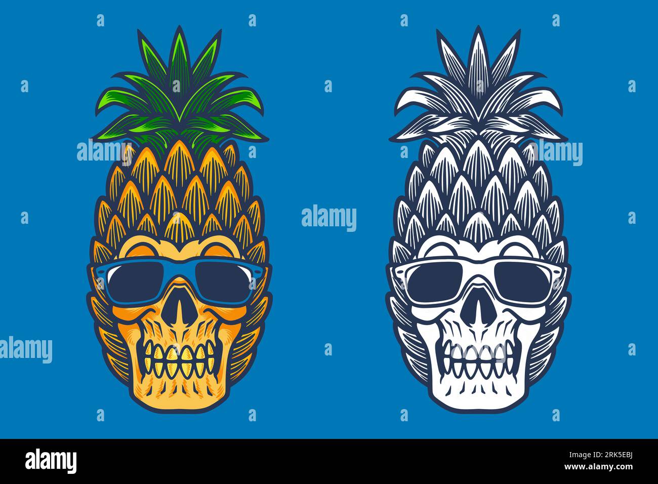 Skull head vector hi-res stock photography and images - Alamy