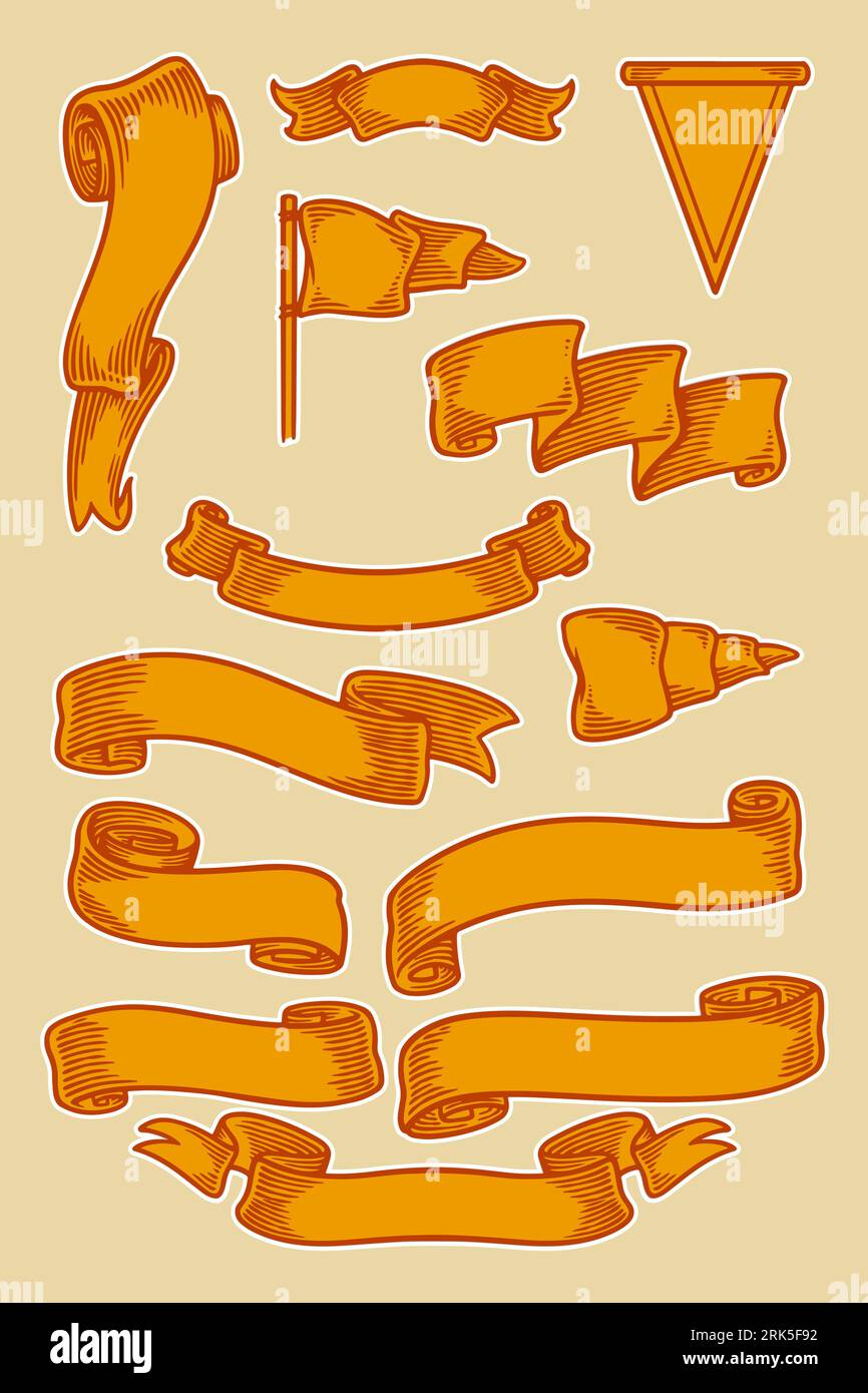 ribbon banner set vector illustration Stock Vector Image & Art - Alamy