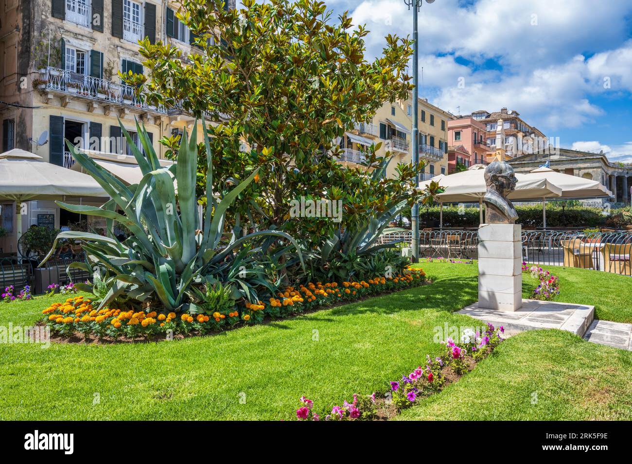 Bust of Georgios Ioannou Rallis, former Prime Minister, next to ...