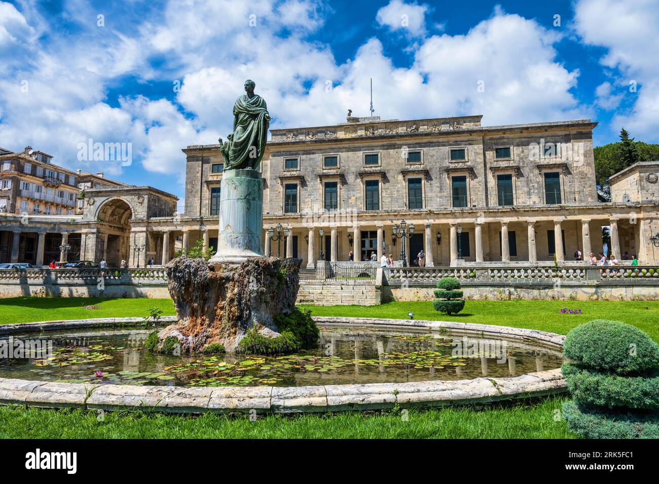 Statue of Sir Frederick Adam in front of Corfu Museum of Asian Art in ...