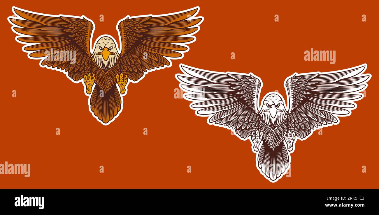 eagle mascot vector illustration cartoon style Stock Vector Image & Art ...