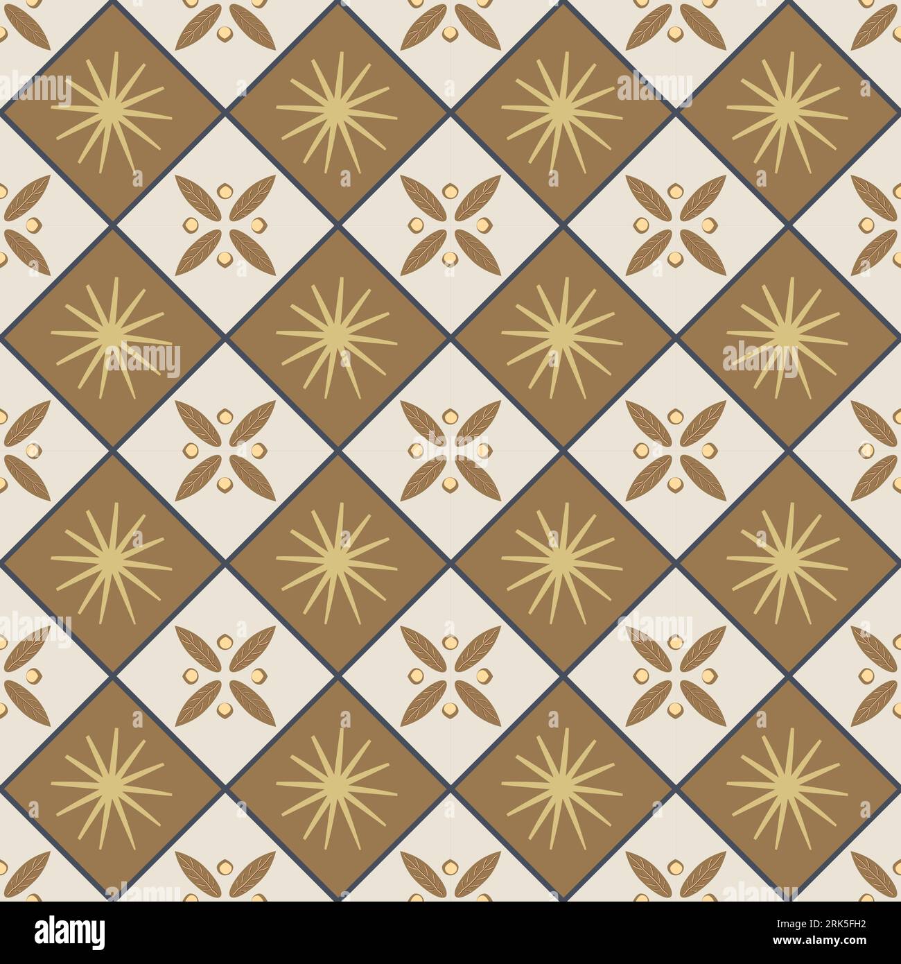 Abstract gold white rhombus shapes vector seamless pattern background ...