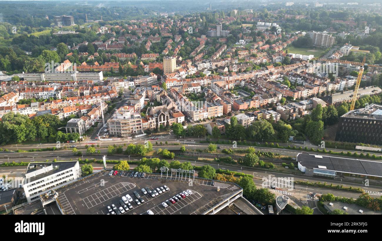 Brussels landmarks aerial hi-res stock photography and images - Alamy