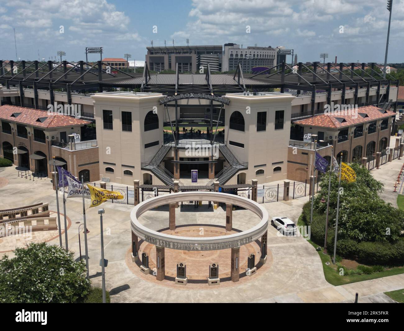 An aerial view of the LSU Alex Box Baseball Stadium in Baton Rouge ...