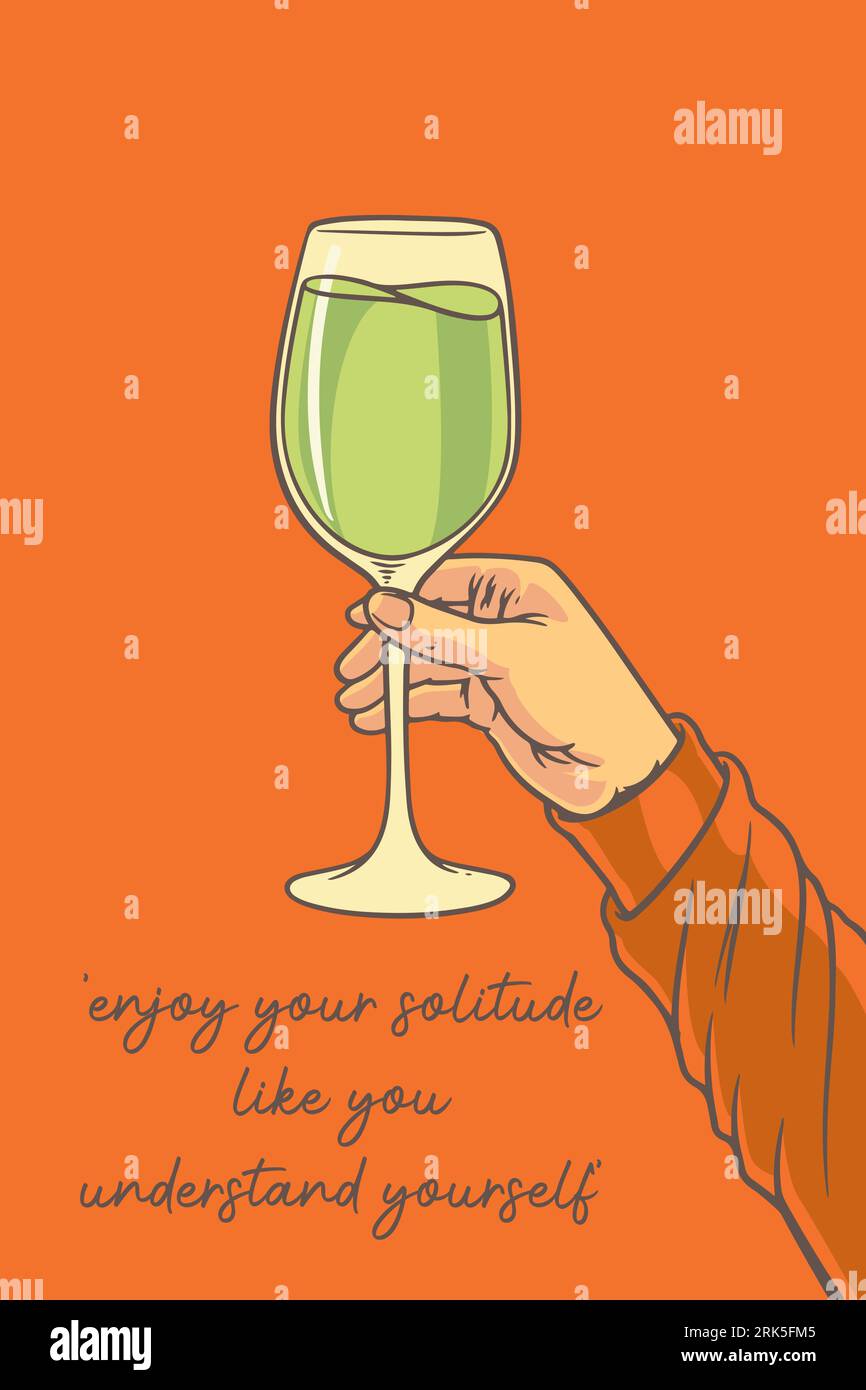 hand holding drink motivation concept vector illustration Stock Vector ...