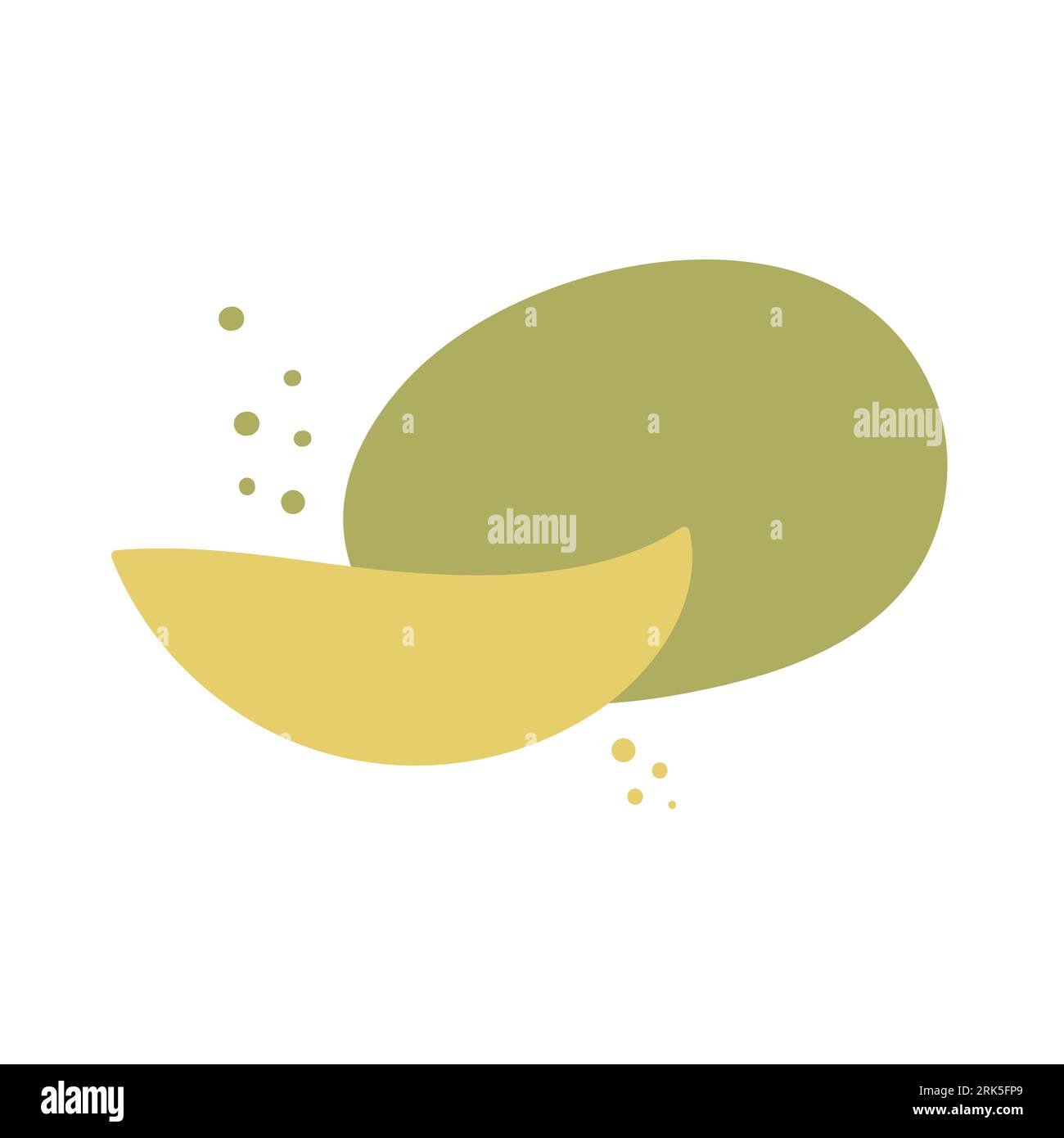 Melon hand drawn. Abstract shape fruit inspiration. Vector illustration ...