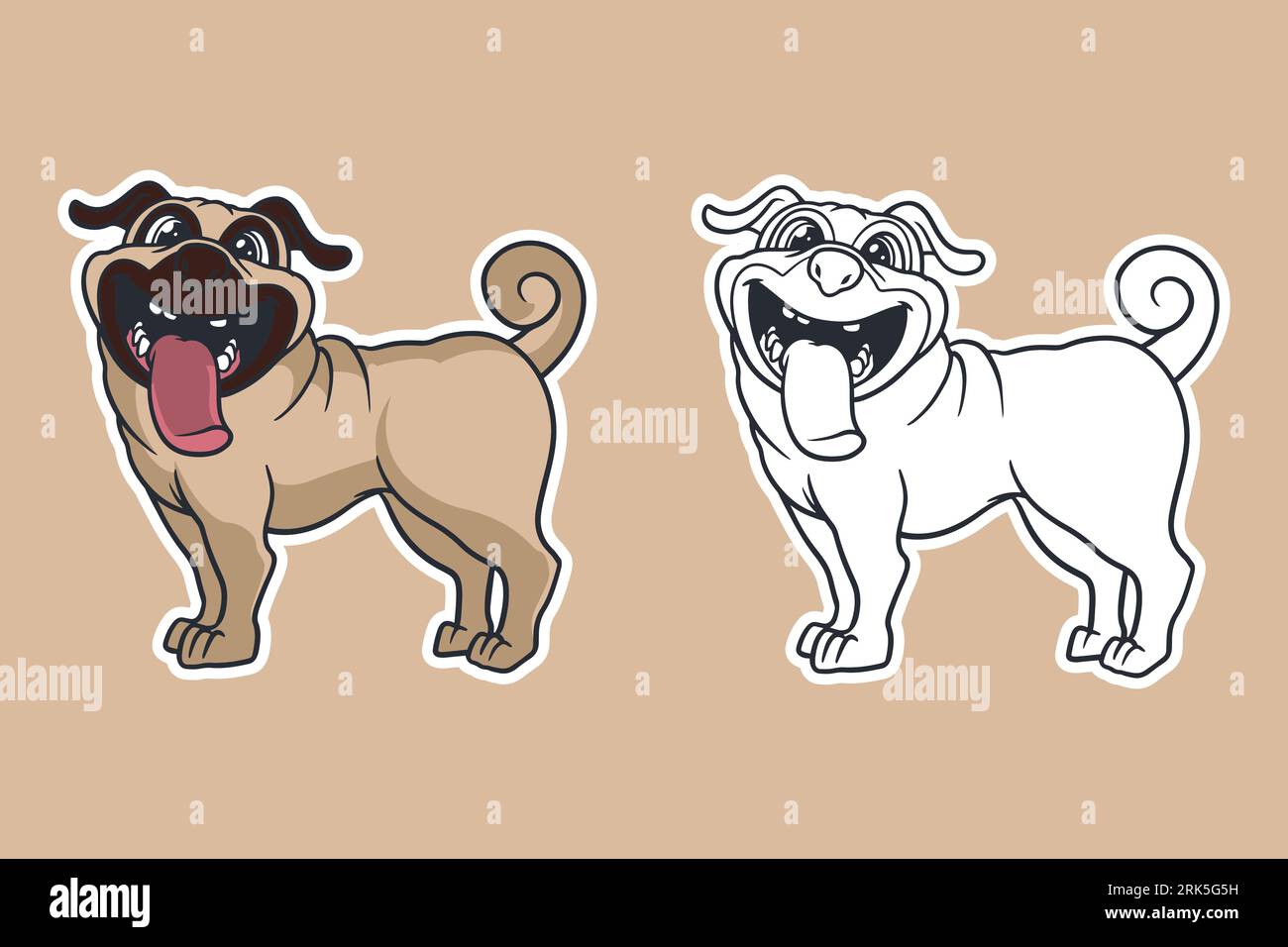 Pug tail Stock Vector Images - Alamy