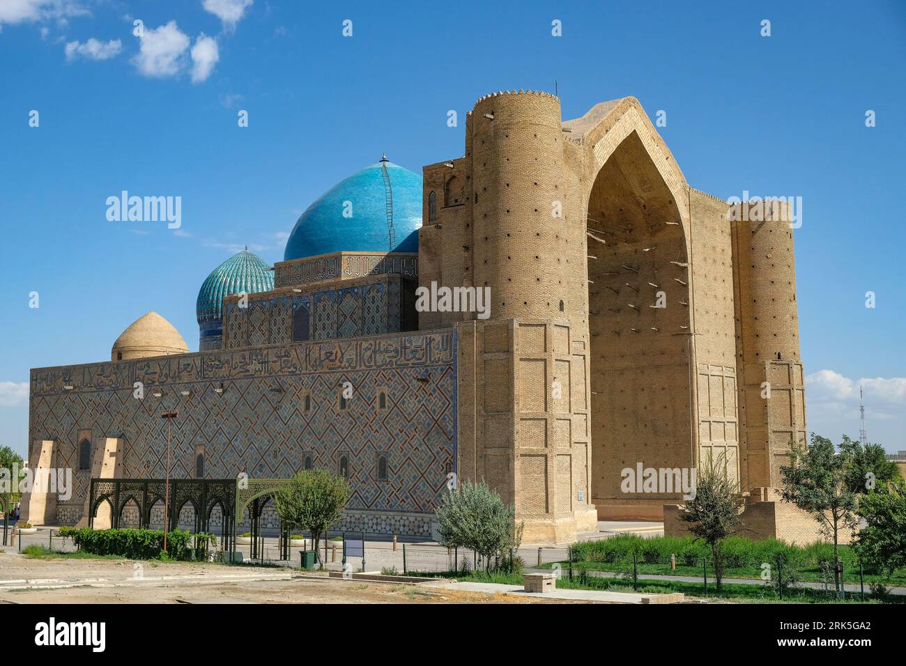 Turkestan, Kazakhstan - August 23, 2023: The Mausoleum of Khoja Ahmed ...
