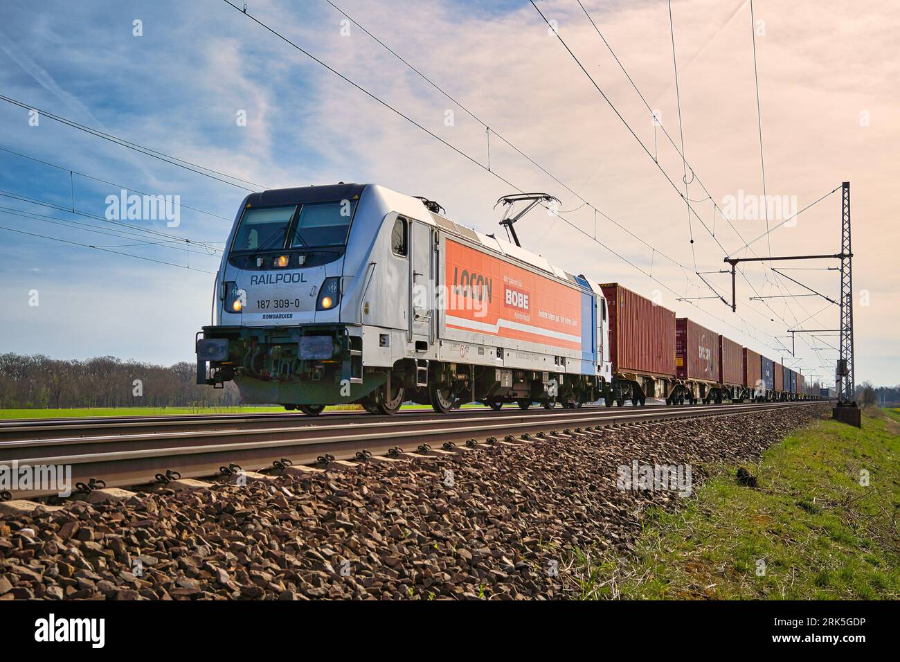 A train traveling through scenic German landscape Stock Photo - Alamy