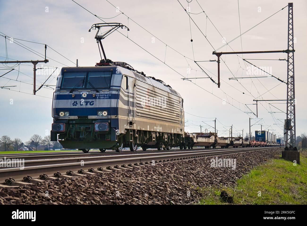 A train traveling through scenic German landscape Stock Photo - Alamy