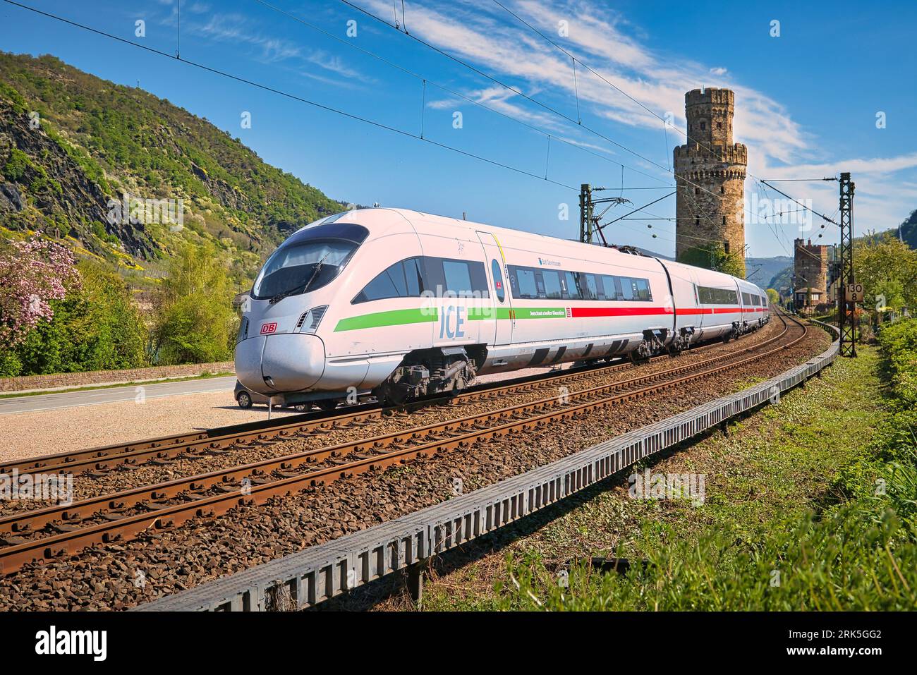 A train traveling through scenic German landscape Stock Photo - Alamy