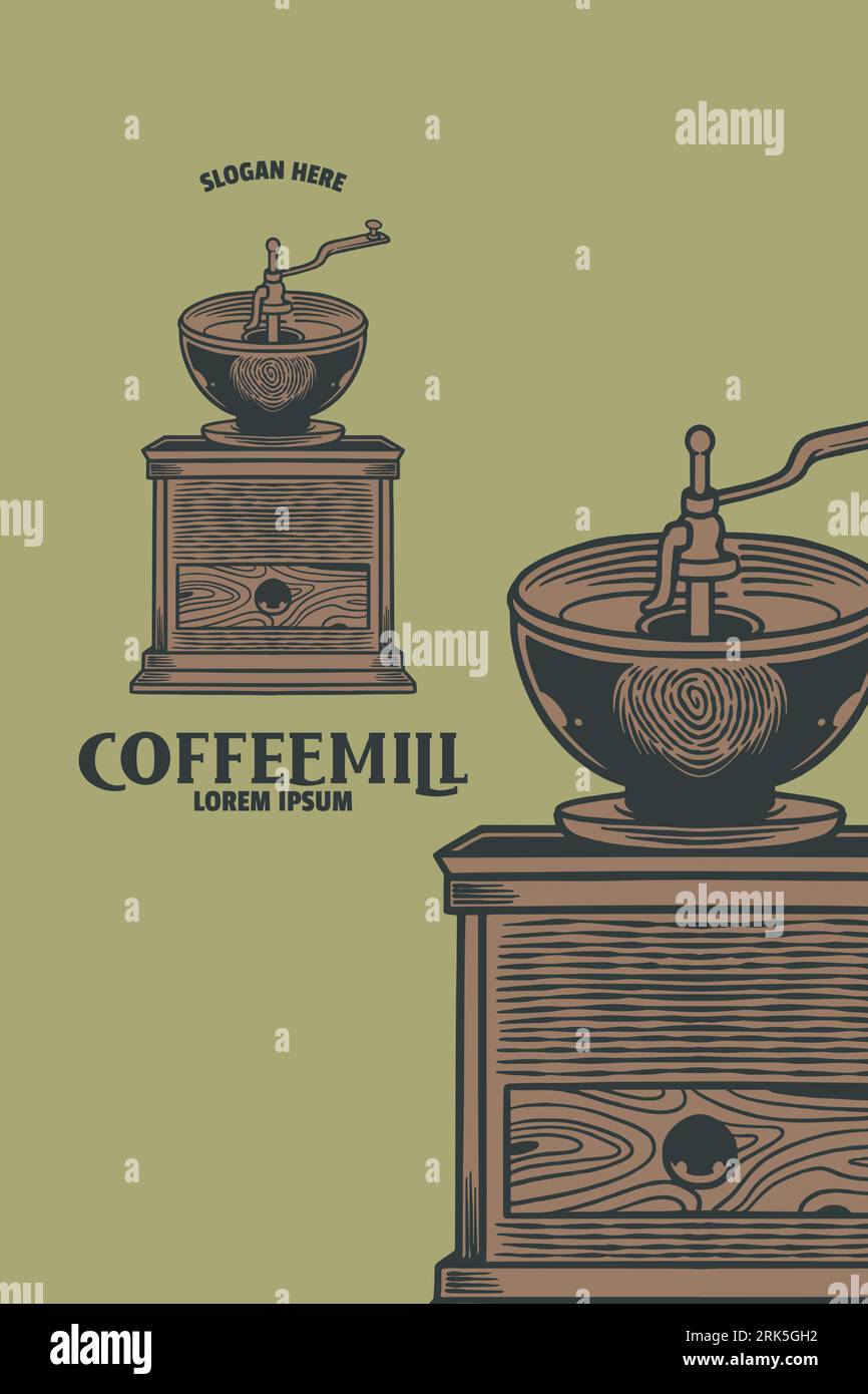 coffee grinder vector illustration Stock Vector Image & Art - Alamy