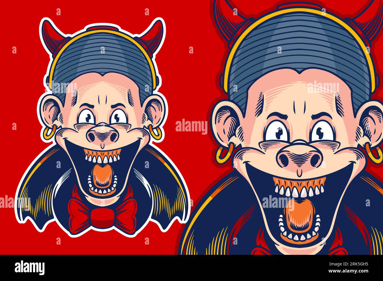 metal head mascot vector illustration cartoon style Stock Vector Image ...