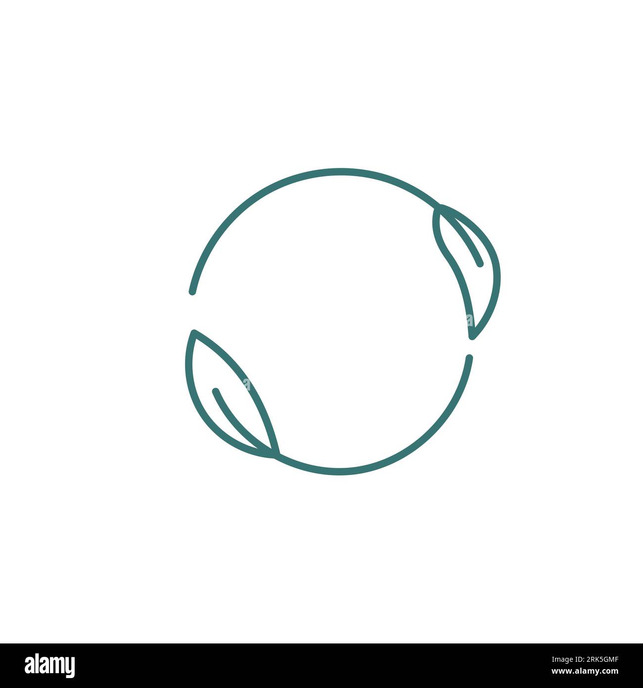 Recycle hand drawn outline icon with leaves. Concept of sustainable ...