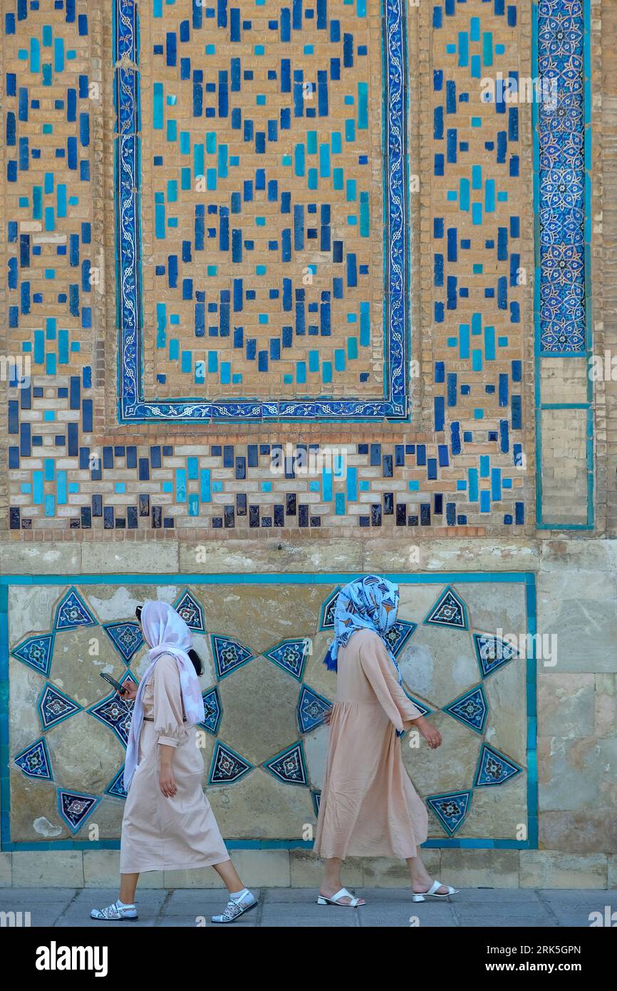 Turkestan, Kazakhstan - August 23, 2023: Pilgrims in the Mausoleum of ...