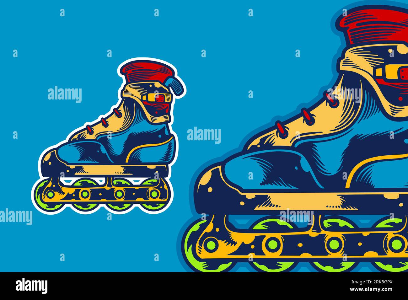 Inline Skate Vector Illustration Cartoon Style Stock Vector Image And Art