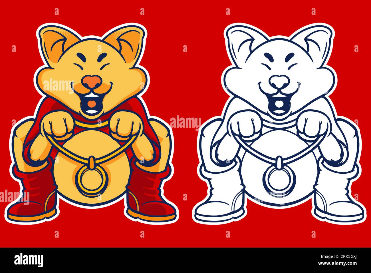 happy dog mascot vector illustration cartoon style Stock Vector Image ...