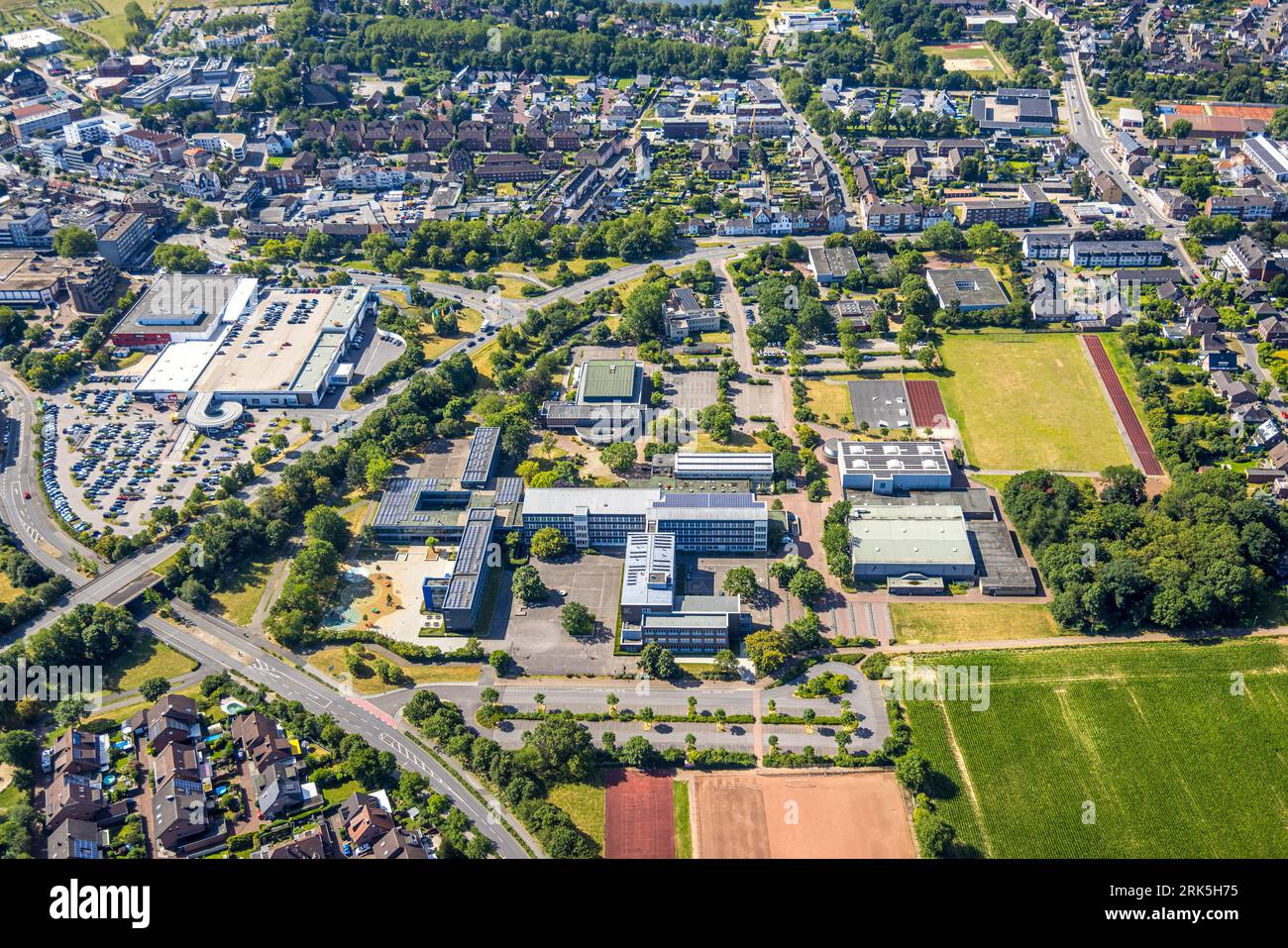 Aerial view, Georg-Forster-Gymnasium, UNESCO-Schule Kamp-Lintfort ...