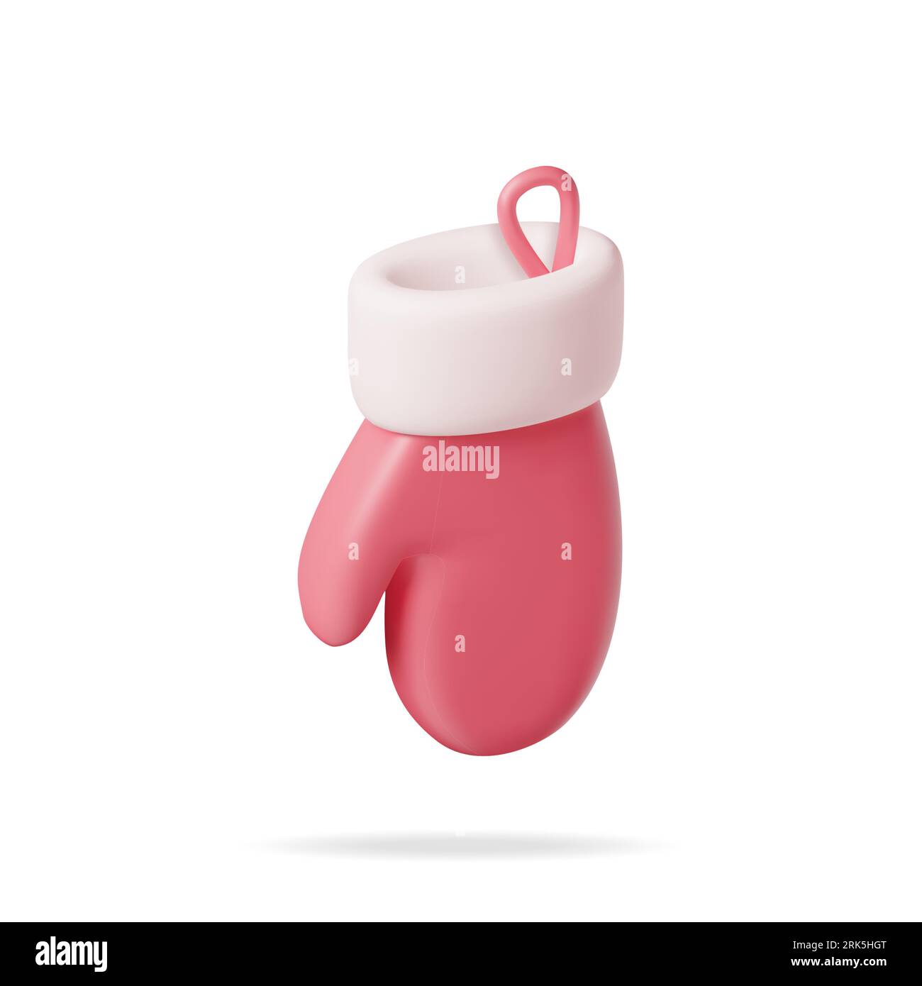 3D Christmas Santa Red Mitten Stock Vector Image & Art - Alamy