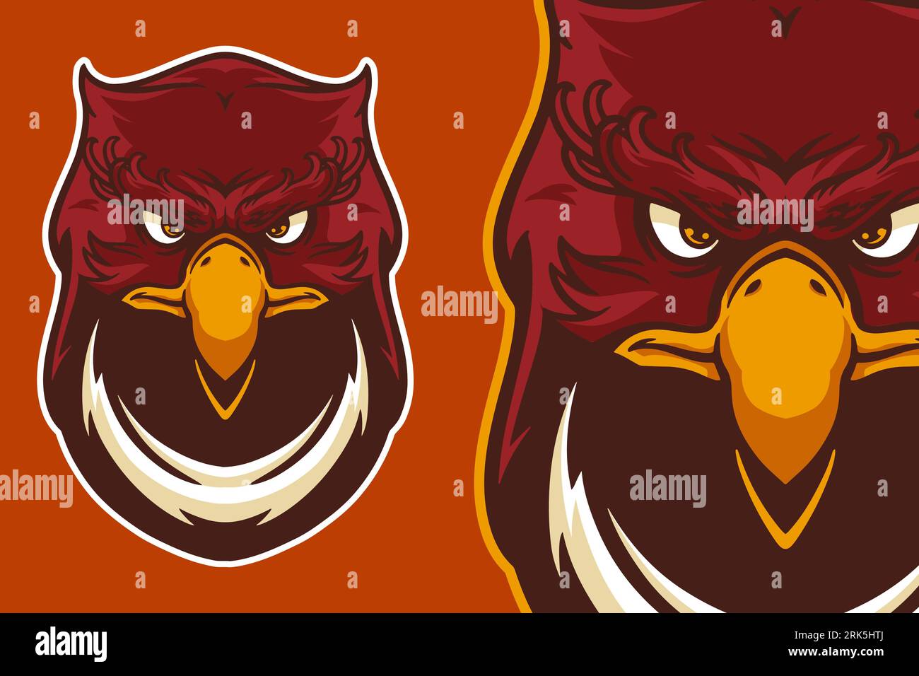 eagle head mascot vector illustration cartoon style Stock Vector Image ...