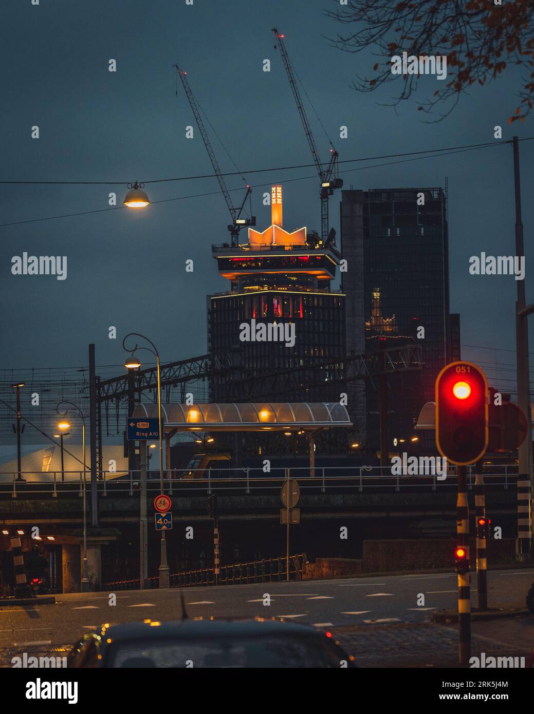 Amsterdam, Netherlands - November 27 2022: A night time view of A'DAM ...