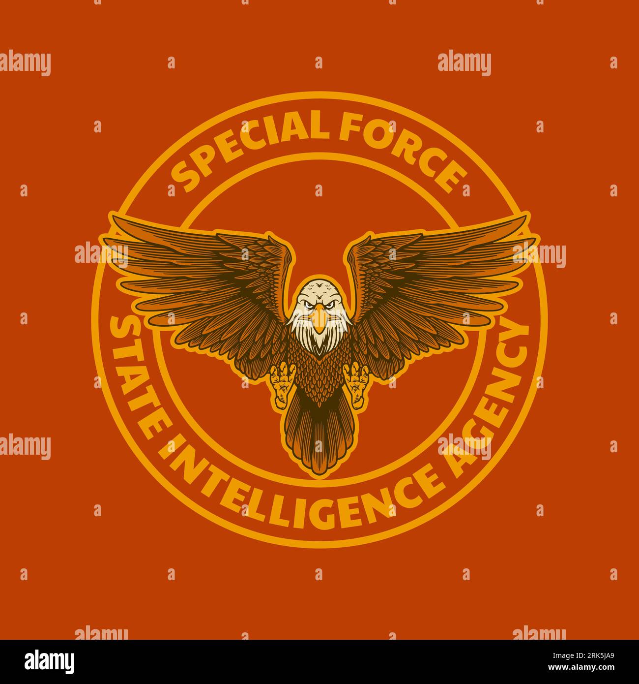 eagle poster vector illustration cartoon style Stock Vector Image & Art ...