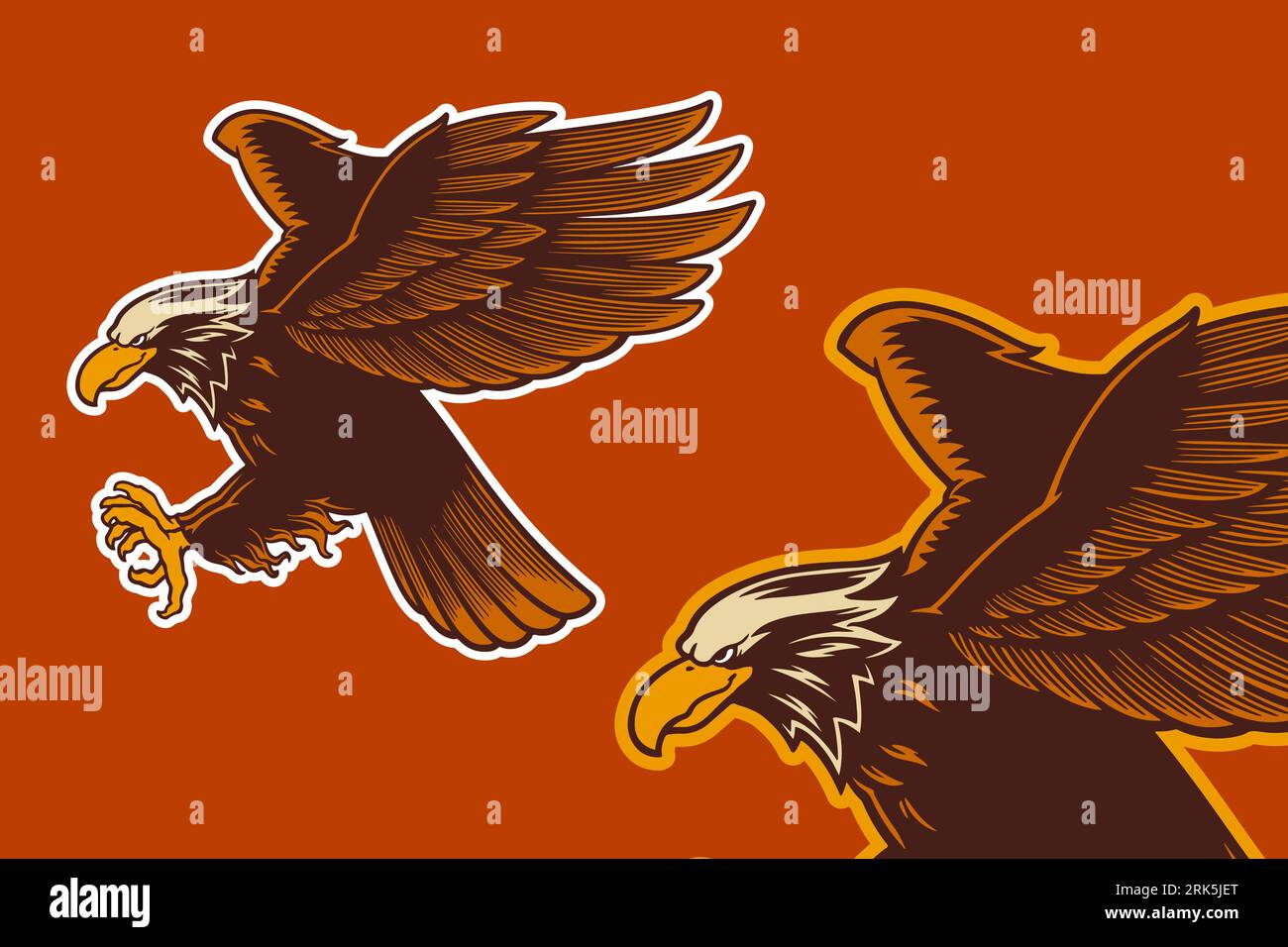 eagle mascot vector illustration cartoon style Stock Vector Image & Art ...