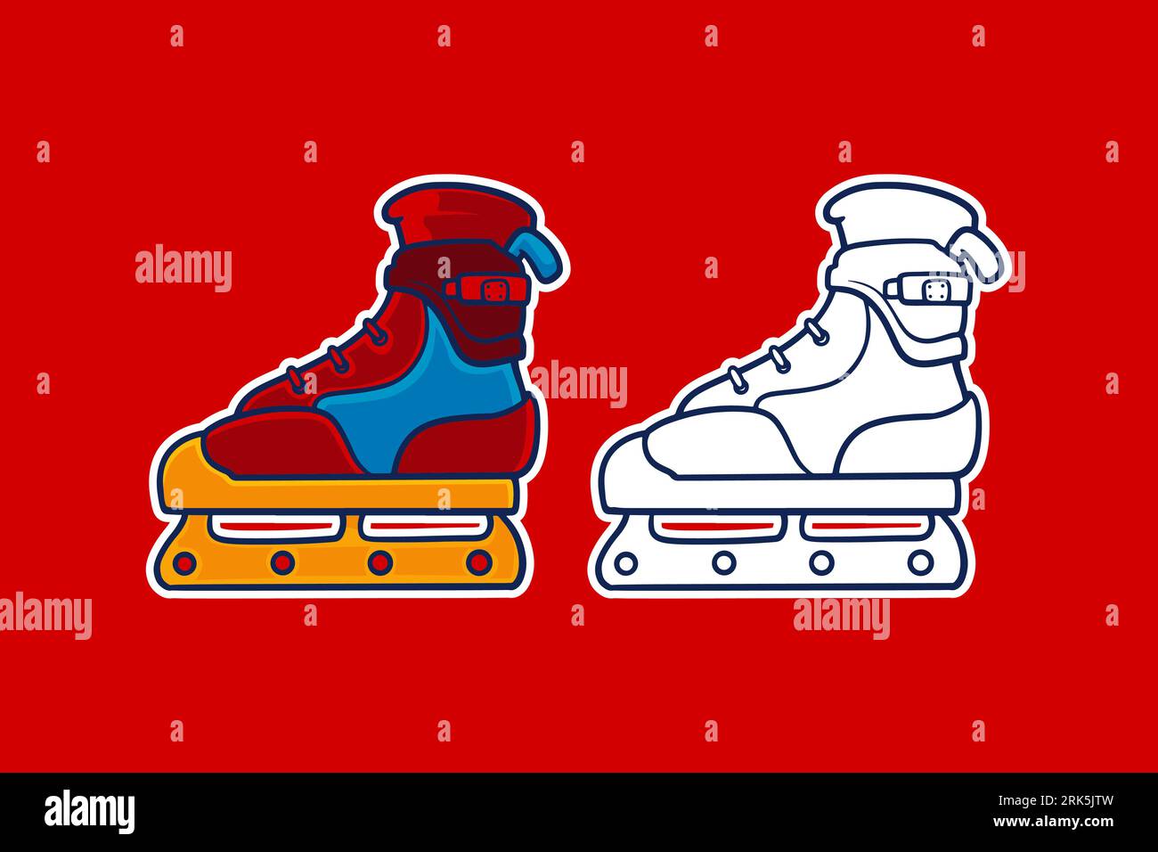 Inline Skate Vector Illustration Cartoon Style Stock Vector Image And Art