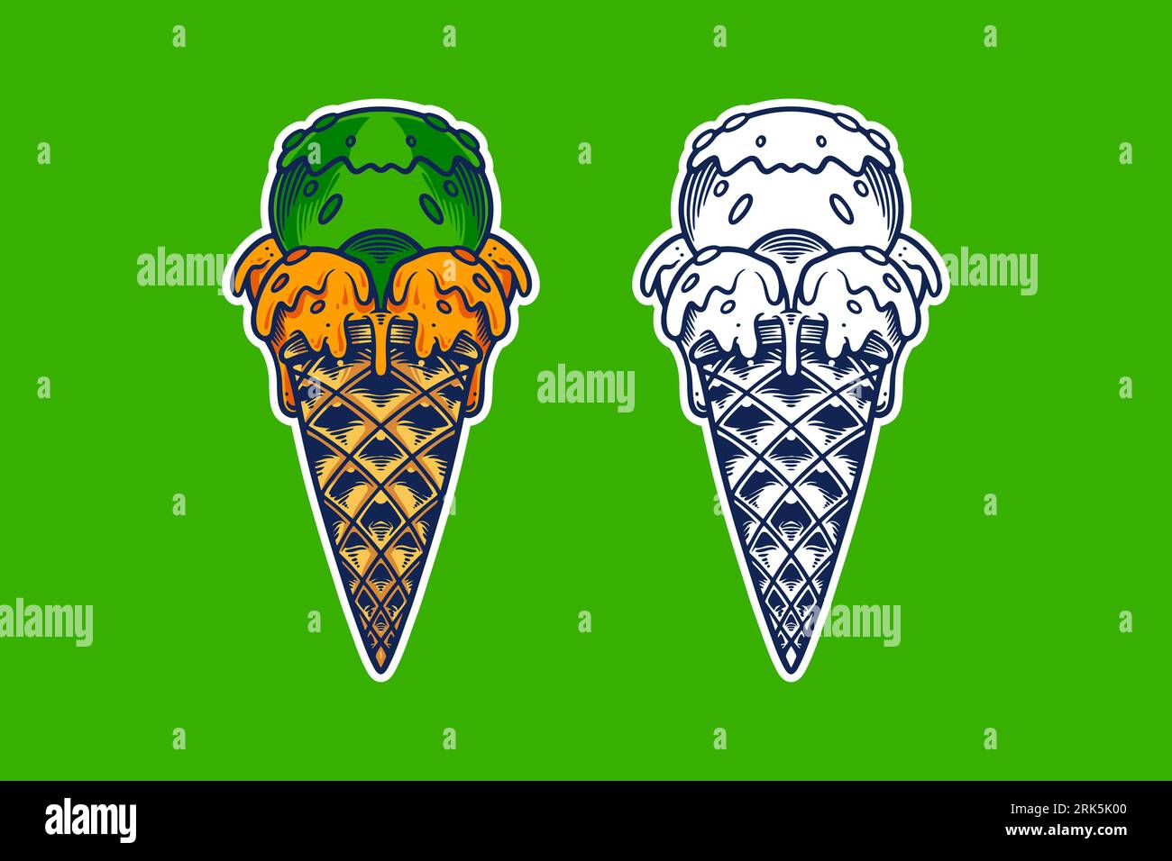 Cartoon character ice cream sign Stock Vector Images - Alamy
