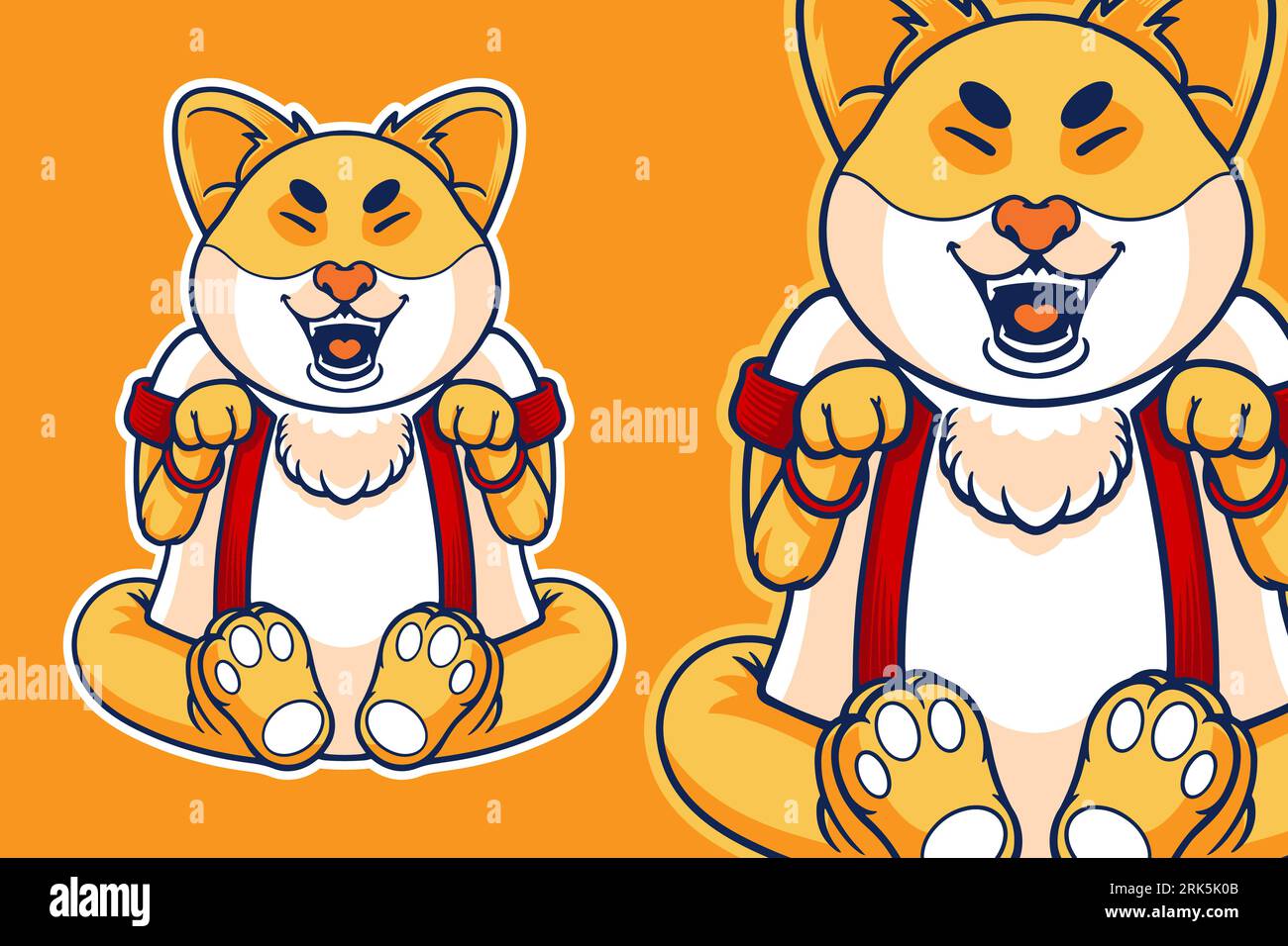 happy dog mascot vector illustration cartoon style Stock Vector Image ...