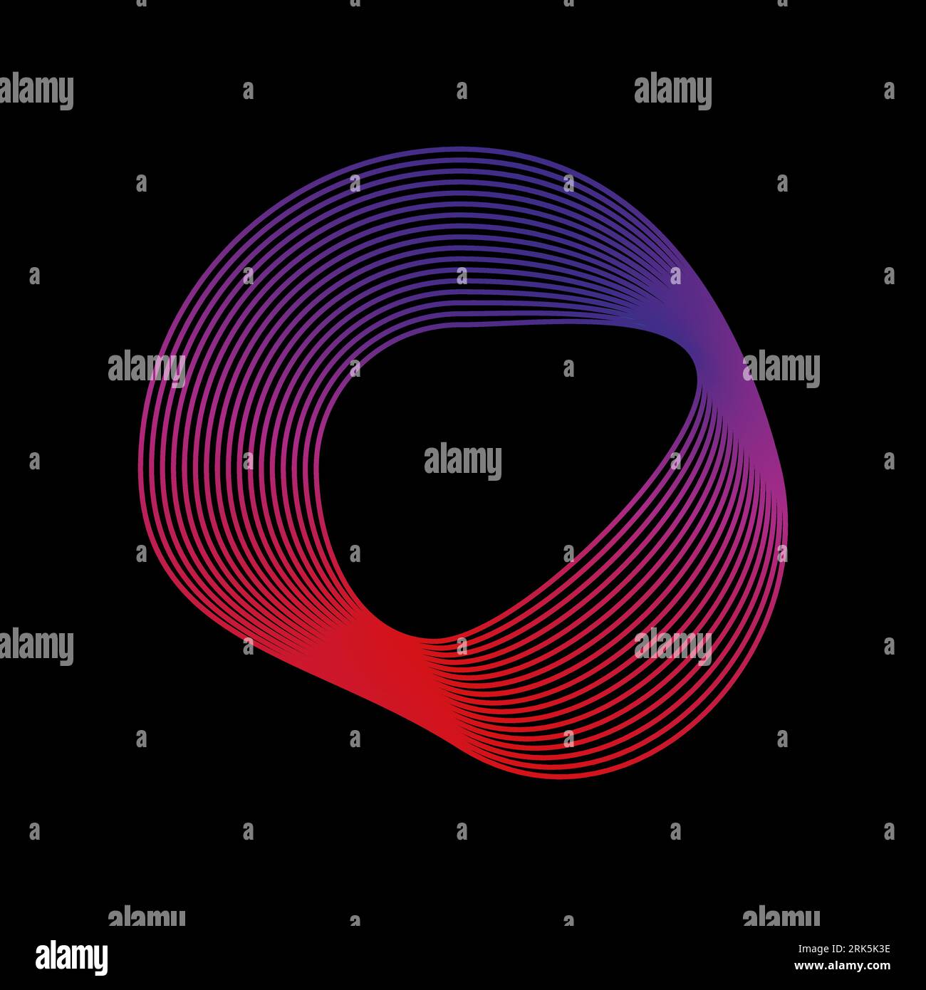 Circle of sound waves. Neon round music sound wave for equalizer ...