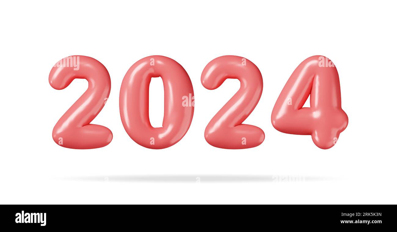 New year 2024 glossy Cut Out Stock Images & Pictures - Alamy