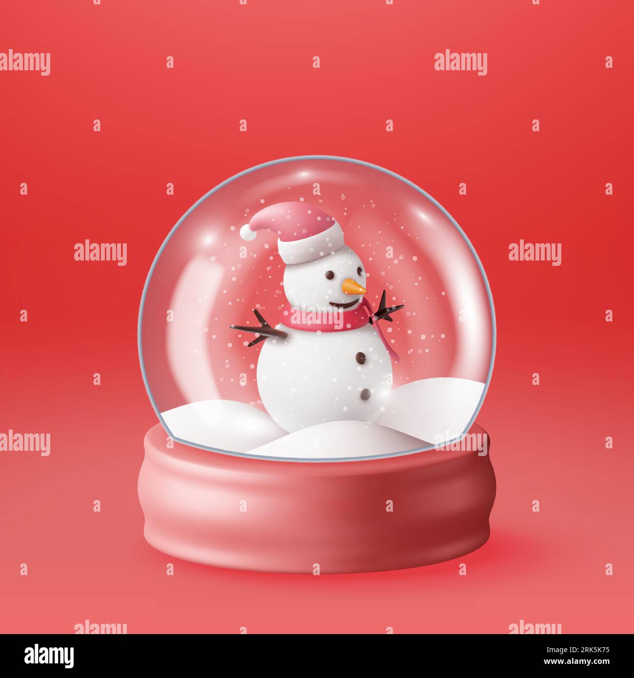 3D Glass Christmas Snow Globe Stock Vector Image & Art - Alamy