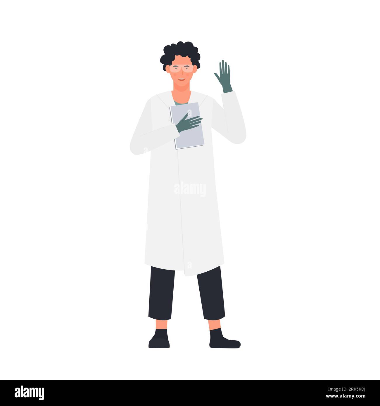 Doctor welcome gesture Stock Vector Images - Alamy