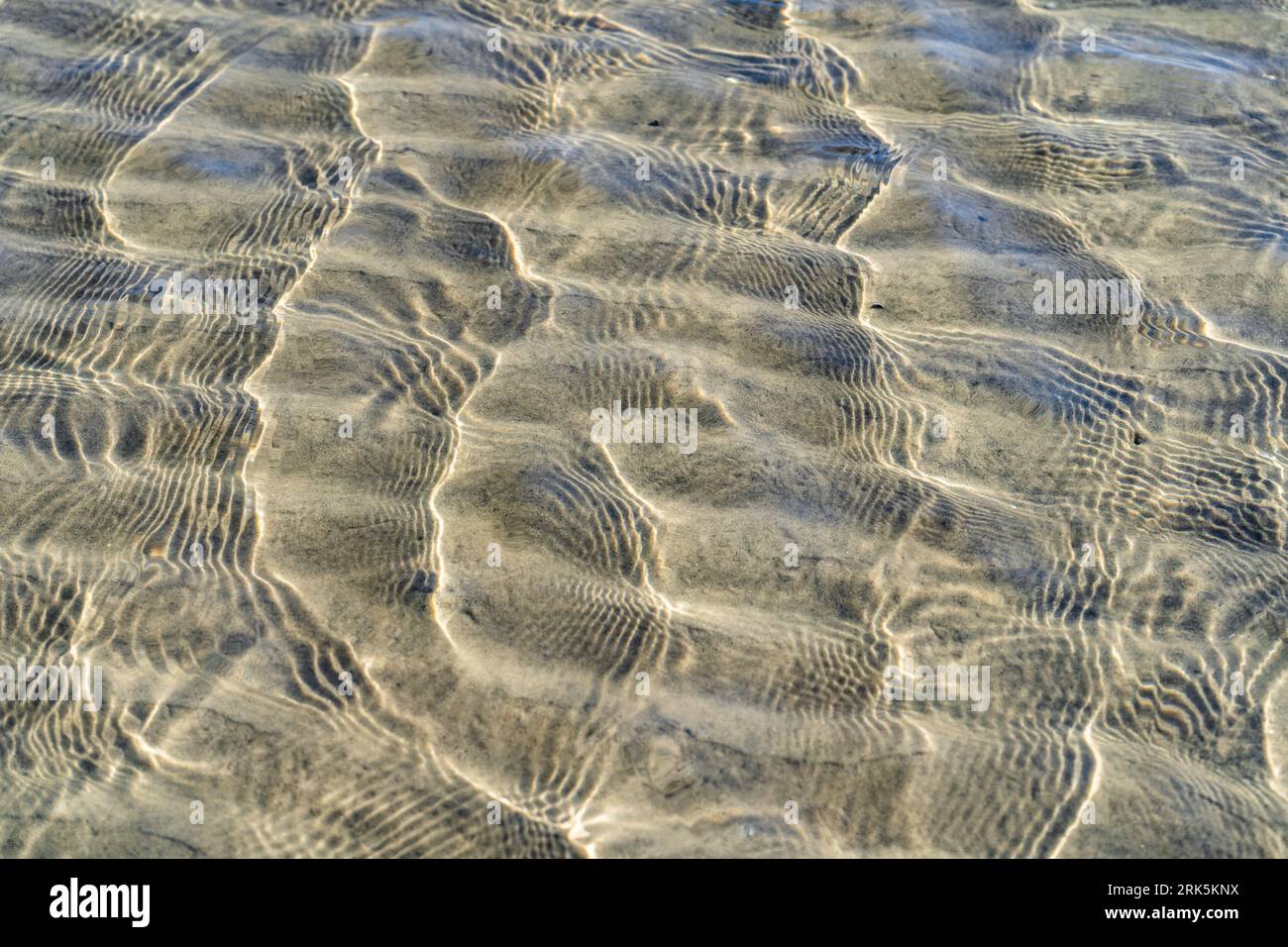 The water ripples at Sinepuxent Bay within Assateague Island National ...
