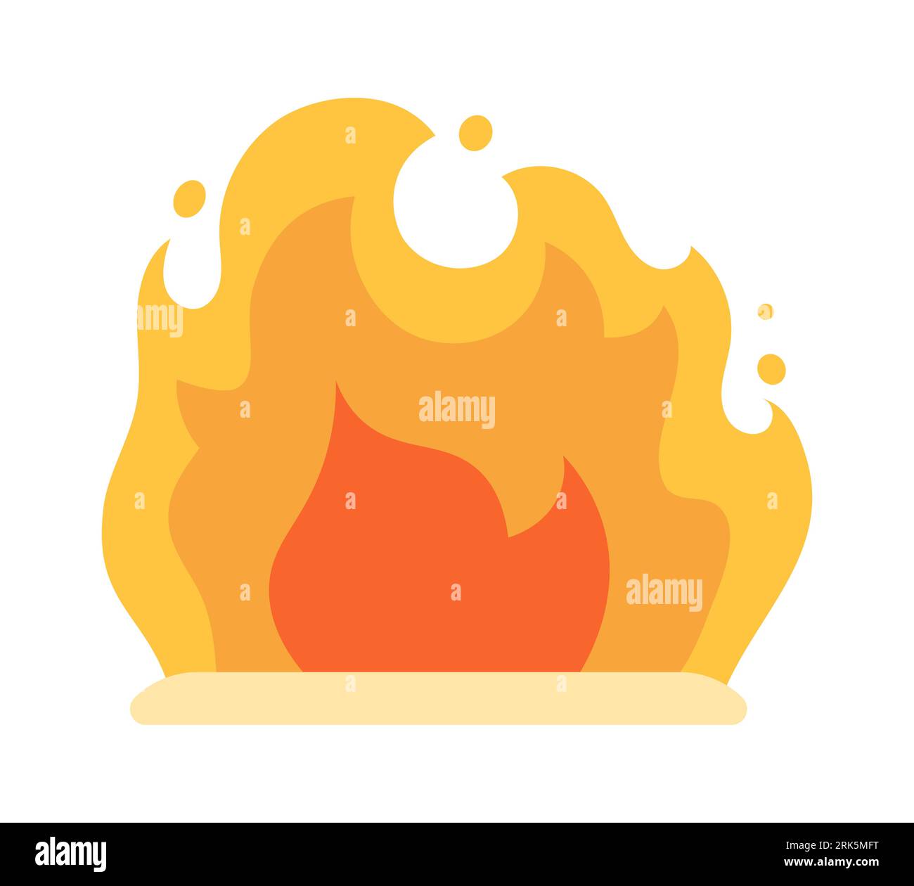 Wildfire Semi Flat Colour Vector Object Stock Vector Image And Art Alamy