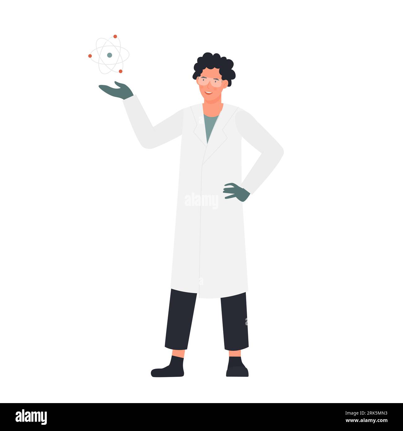 Scientist presenting gesture. Research presentation, standing ...