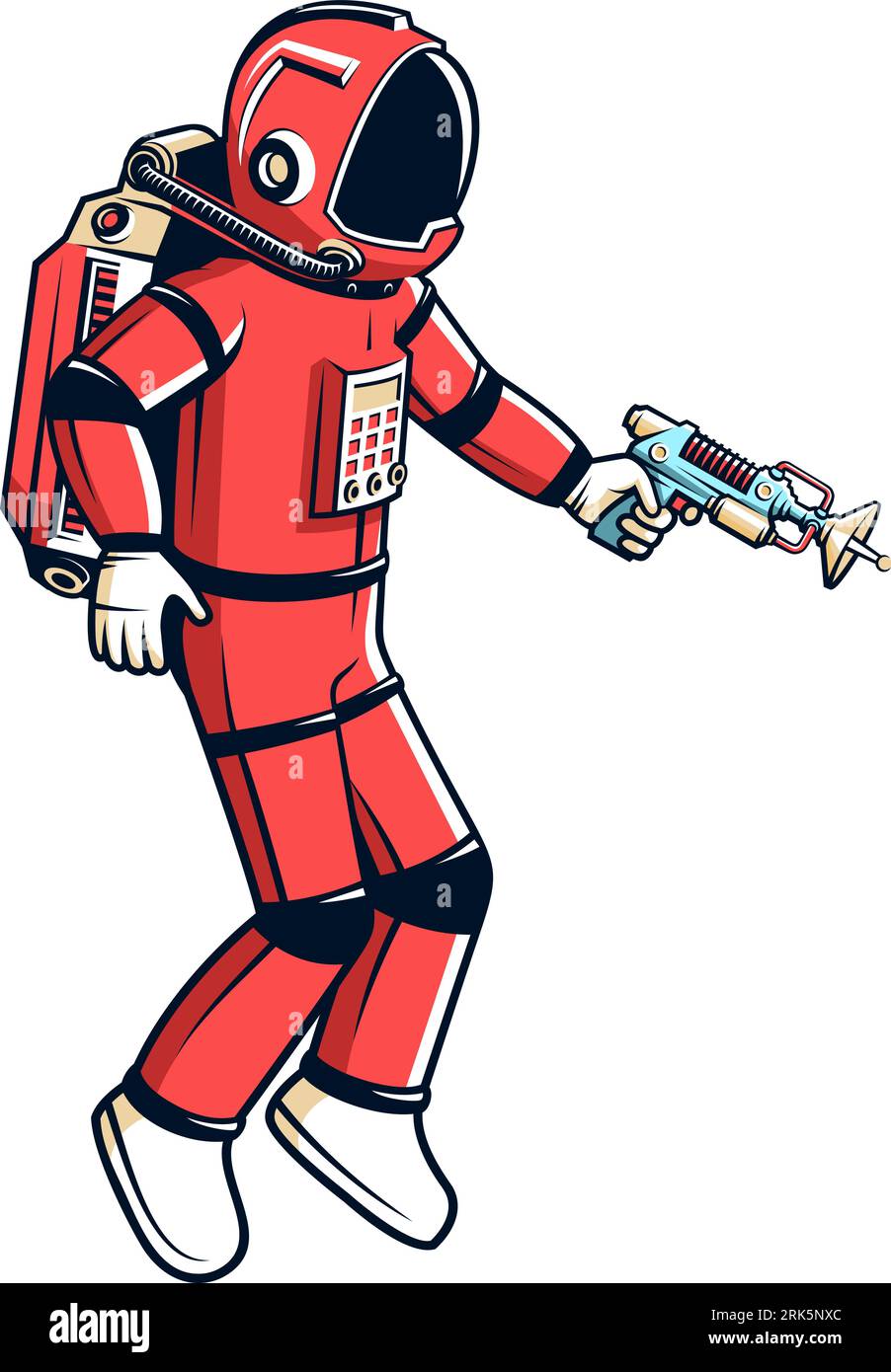 Animated Astronaut With A Ray Gun