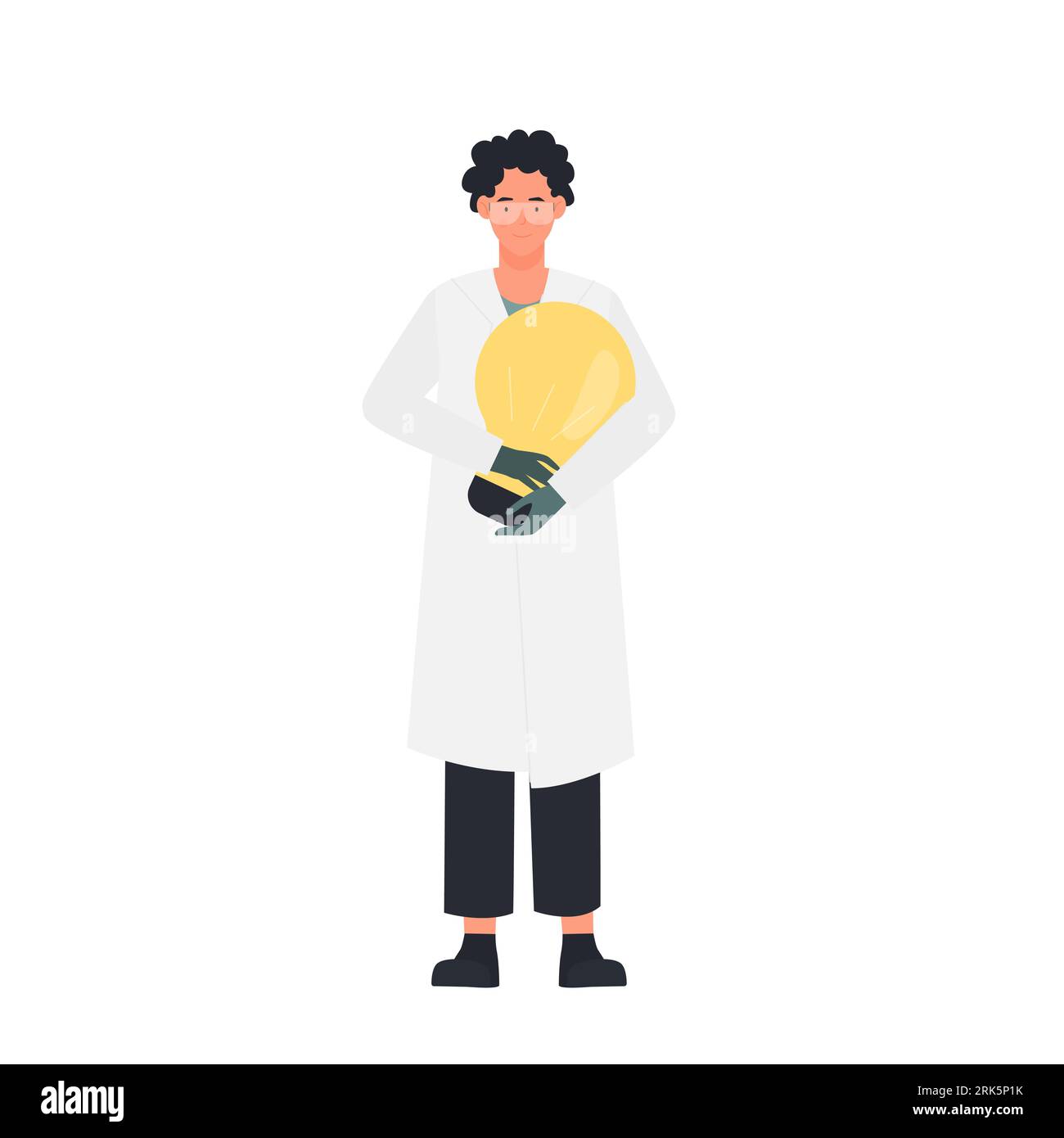 Scientist solution illustration Cut Out Stock Images & Pictures - Alamy