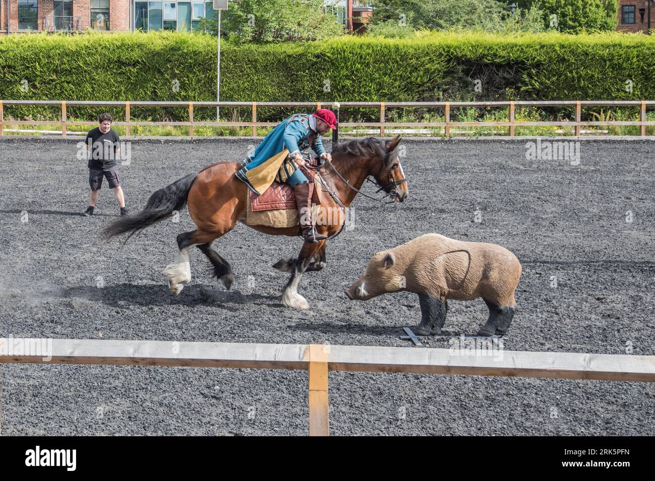 Horse riding skills and hunting skils with action riders at the Royal ...